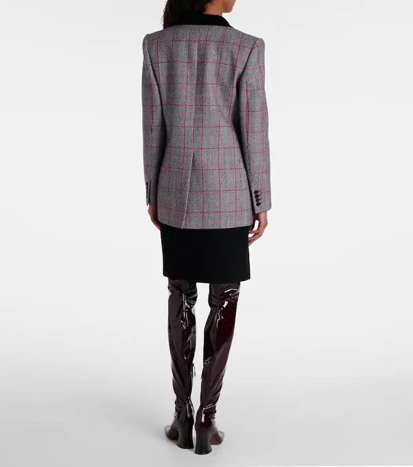 Chloé Checked Double-breasted Wool Jacket