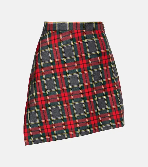 VIVIENNE WESTWOOD Infinity Plaid Virgin Wool Miniskirt - Multicoloured