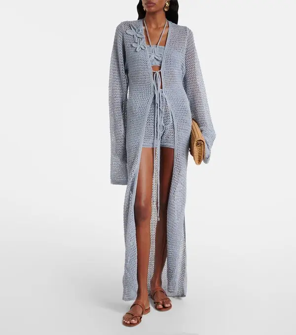 BANANHOT Zorya Open-knit Lame Beach Cover-up
