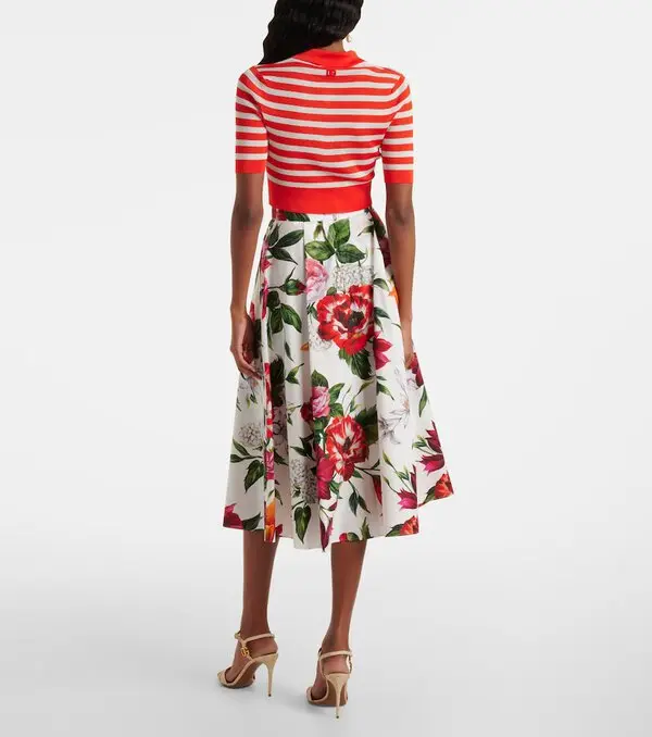 Dolce & Gabbana Striped Polo Shirt - Red