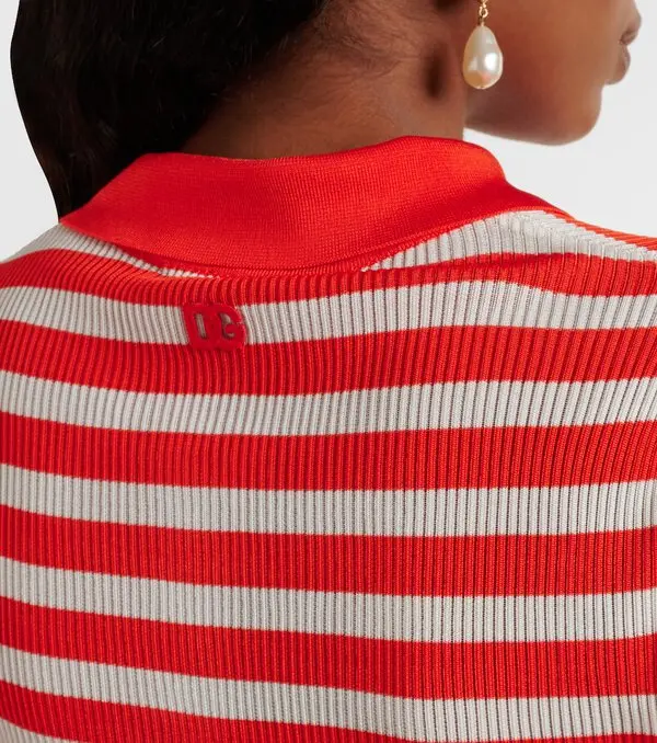 Dolce & Gabbana Striped Polo Shirt - Red