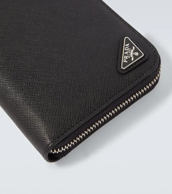 Prada Saffiano Leather Wallet - Black