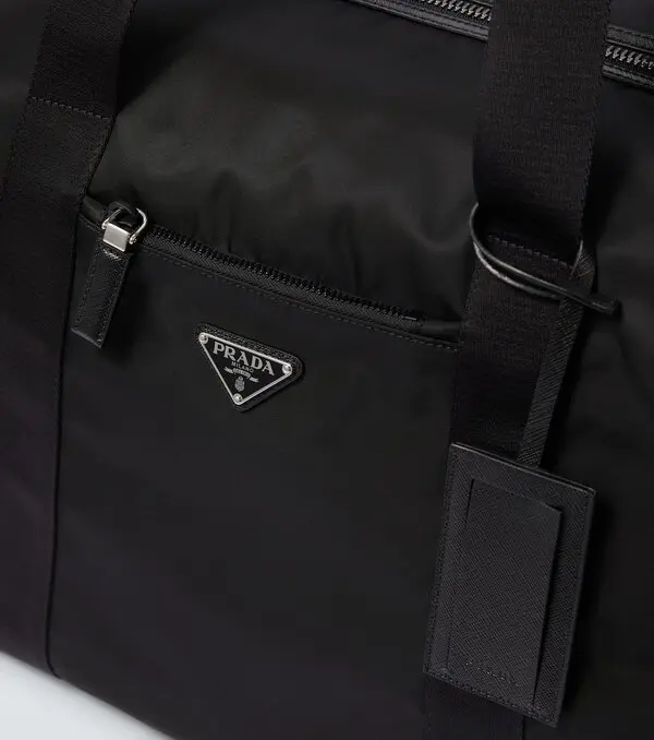 Prada Re-nylon Leather Trimmed Duffel Bag