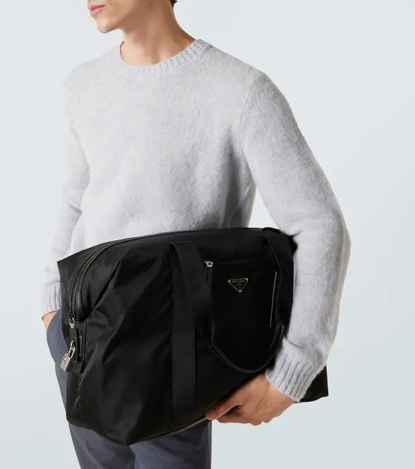 Prada Re-nylon Leather Trimmed Duffel Bag
