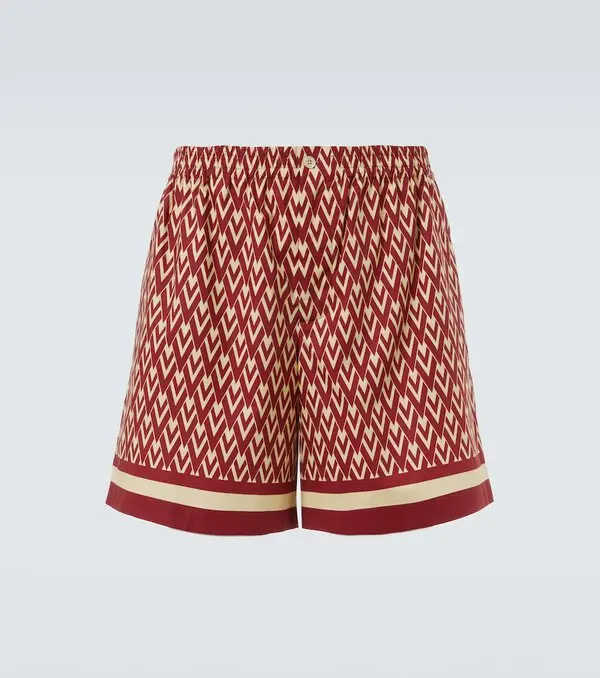 Valentino Garavani Cotton Poplin Bermuda Shorts - Red