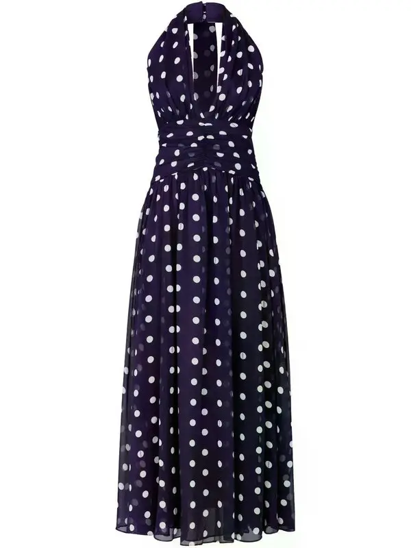 NICHOLAS Arellia Polka Dot Maxi Dress - Blue