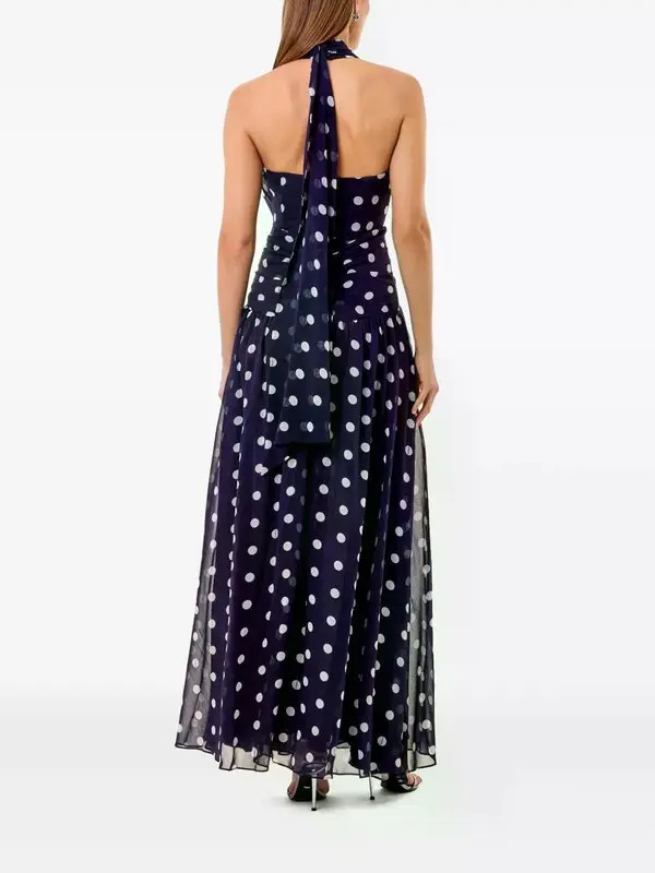 NICHOLAS Arellia Polka Dot Maxi Dress - Blue