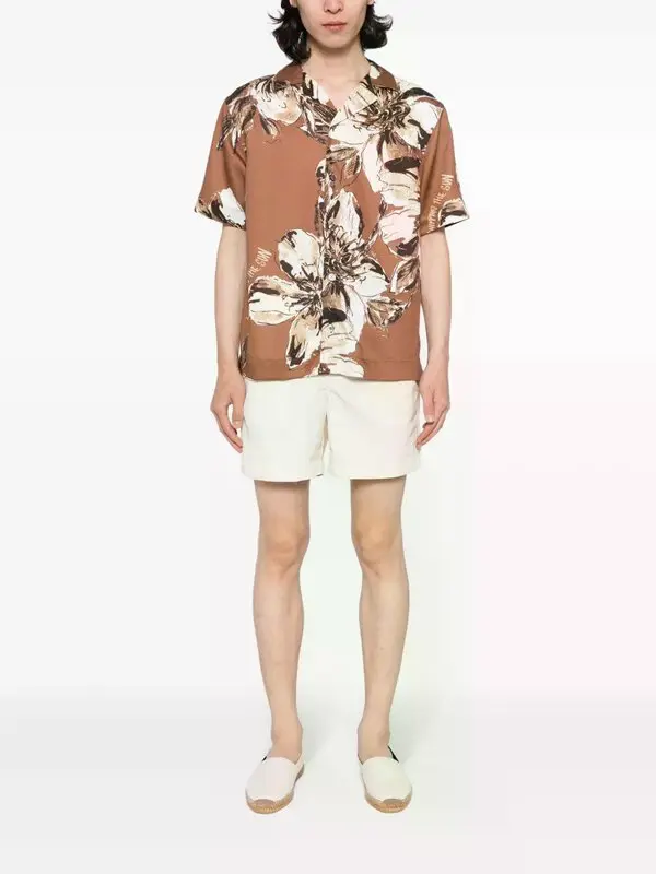 CHE Elasticated-waist Swim Shorts - Neutrals