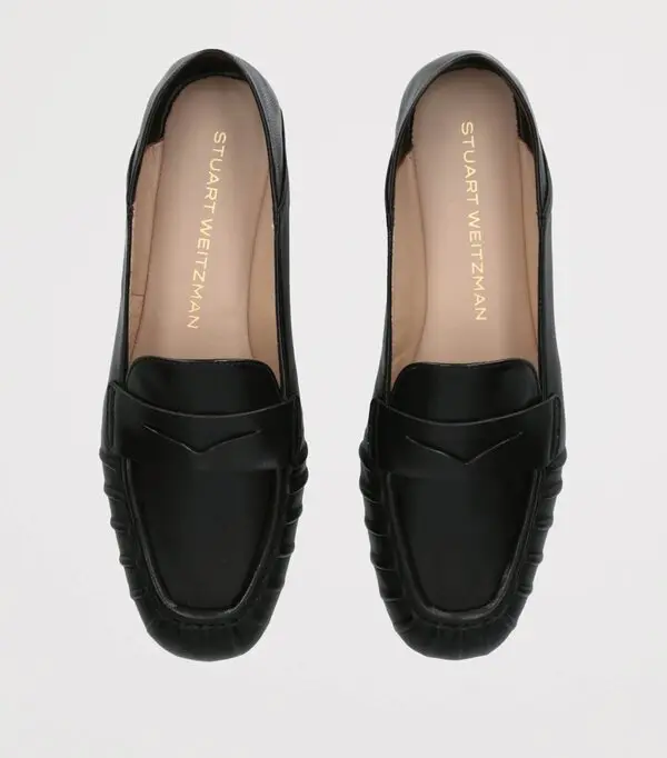 STUART WEITZMAN Leather Brooks Loafers - Black