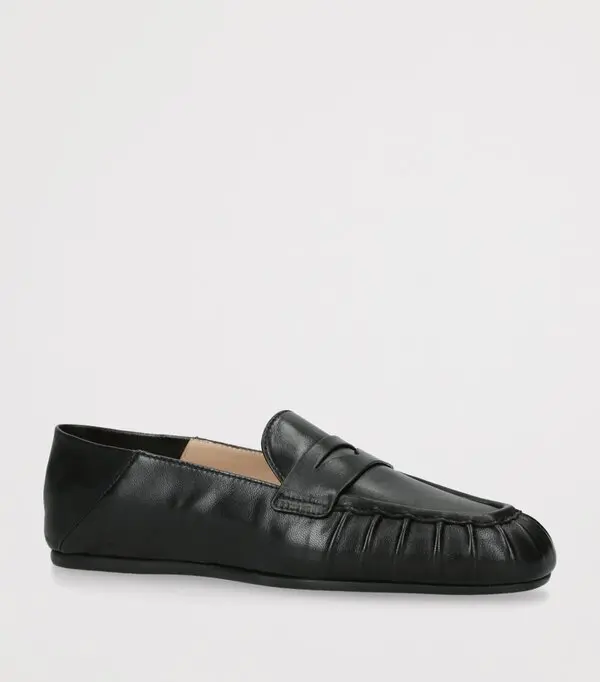 STUART WEITZMAN Leather Brooks Loafers - Black