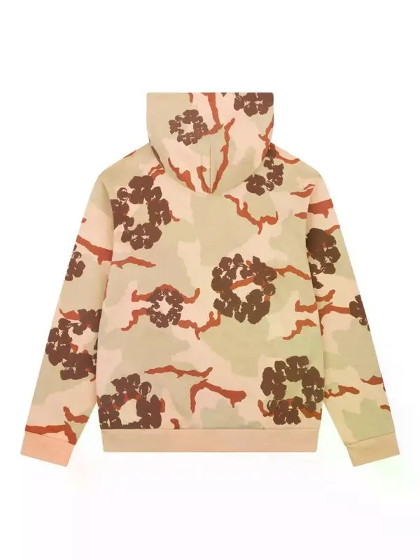 DENIM TEARS Printed Zip-up Hoodie - Neutrals