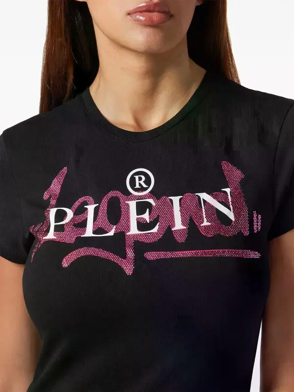 Philipp Plein Embellished Logo T-shirt