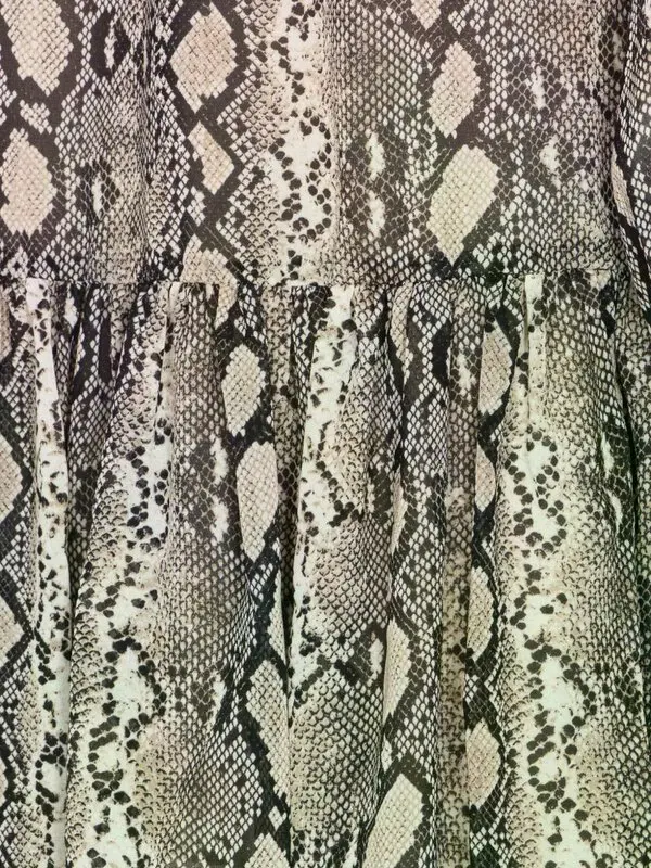 Michael Kors Snake Print Ruffled Dress