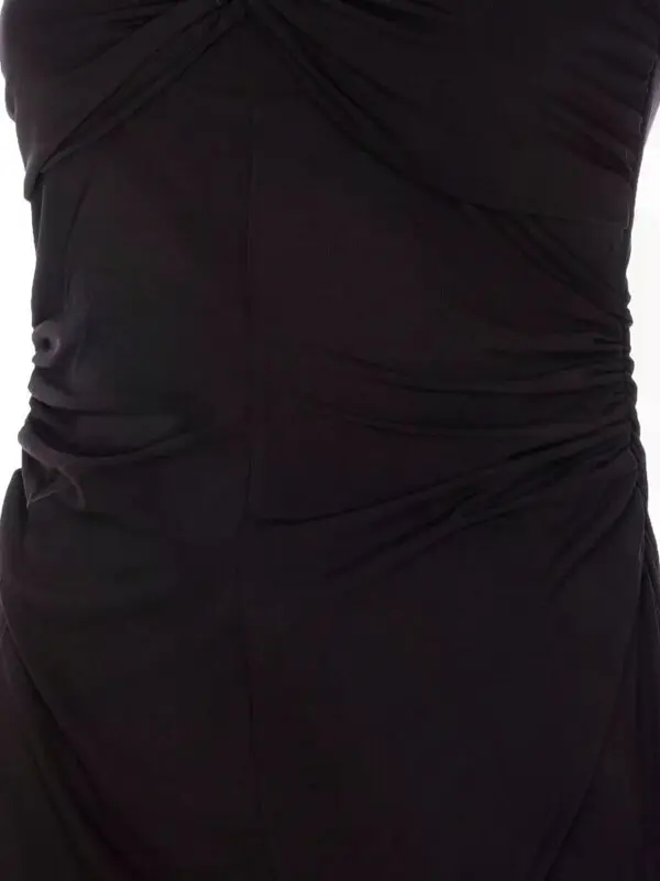 Michael Kors Sleeveless Ruched V-neck Dress