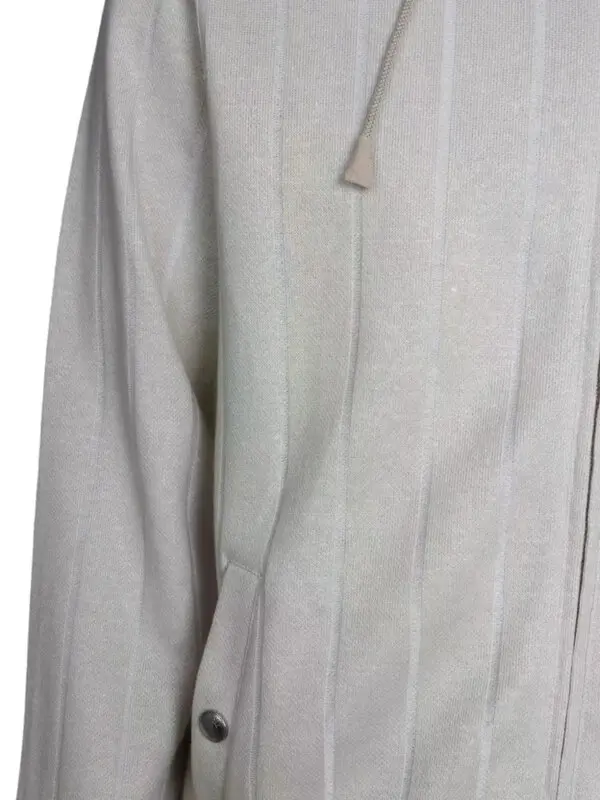 Eleventy Striped Zip-up Hoodie