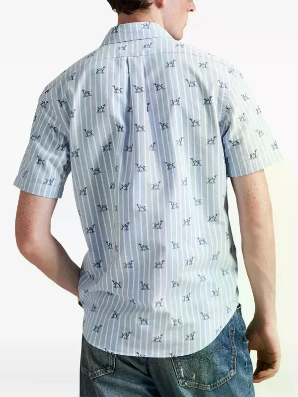 Polo Ralph Lauren Dog-print Striped Shirt