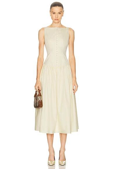 MIRROR PALAIS Kissing Booth Lady Length Dress - Butter