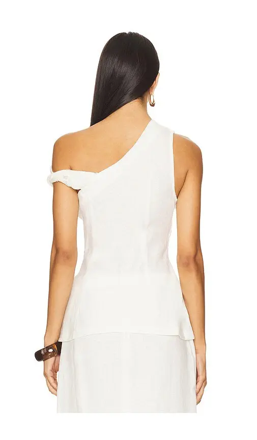 Faithfull The Brand Suis Linen Top - White