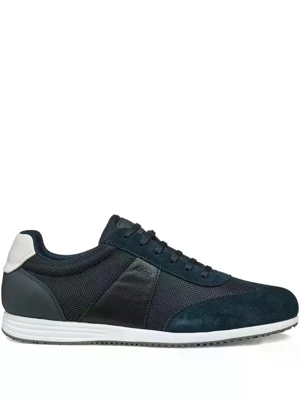 Geox Arthien Suede And Mesh Lace-up Sneakers