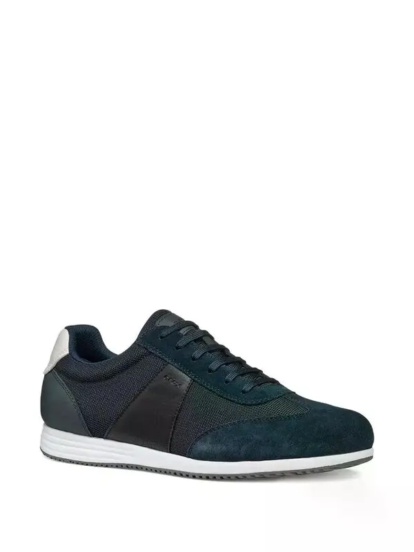 Geox Arthien Suede And Mesh Lace-up Sneakers