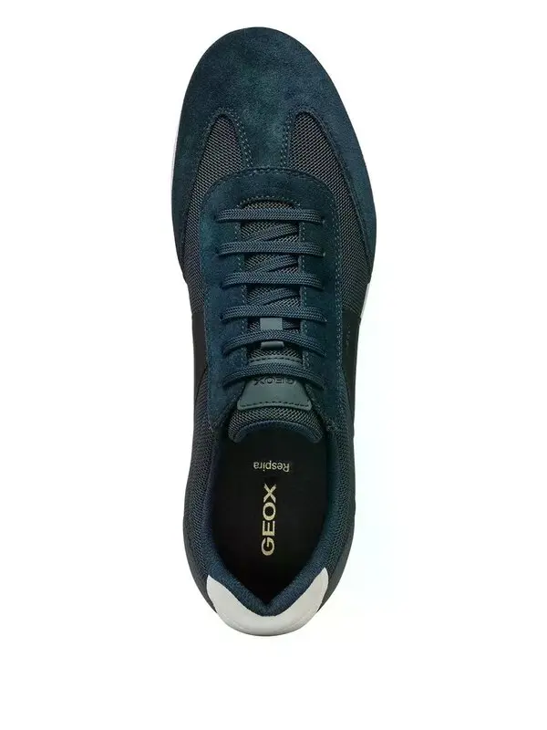 Geox Arthien Suede And Mesh Lace-up Sneakers