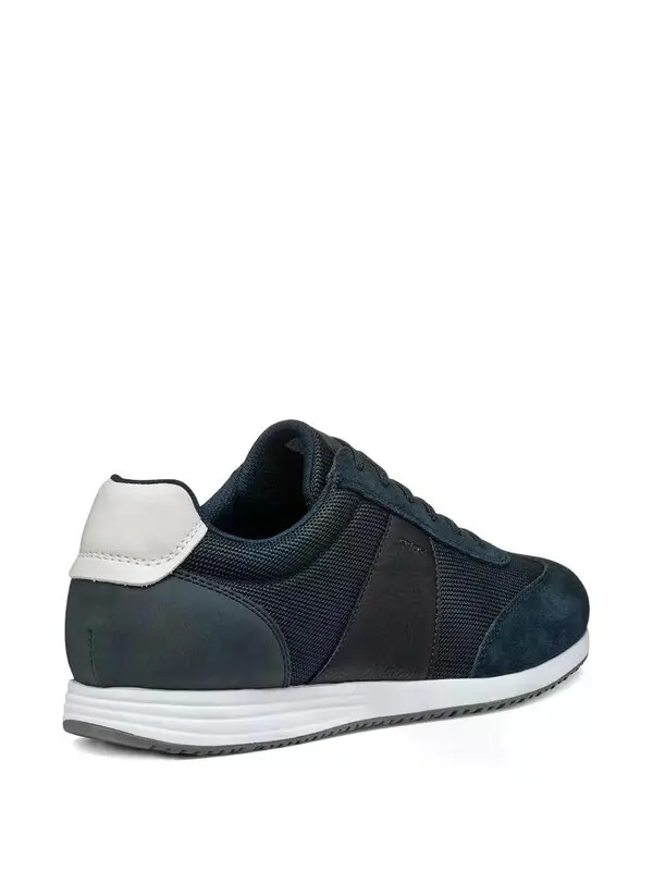 Geox Arthien Suede And Mesh Lace-up Sneakers