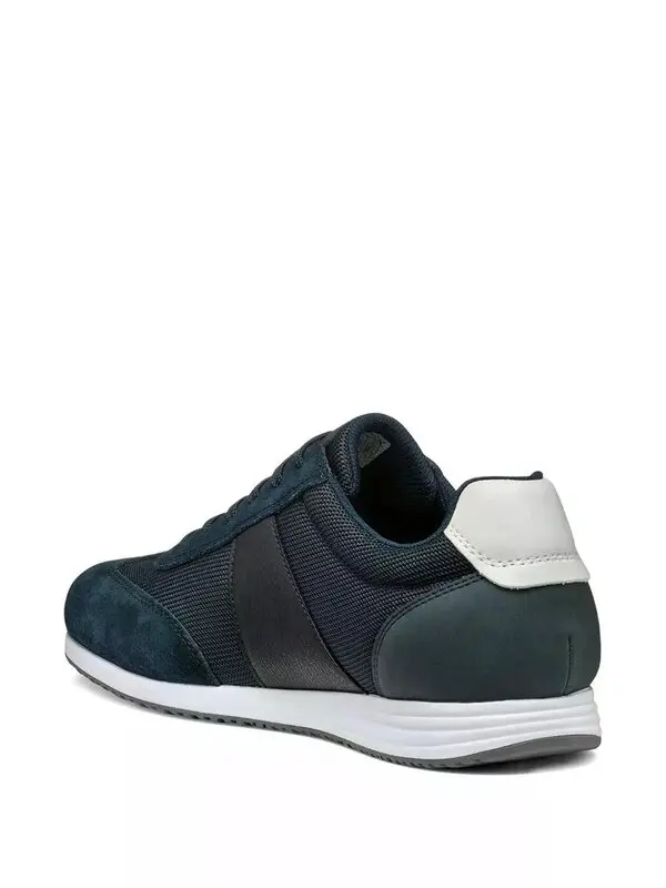 Geox Arthien Suede And Mesh Lace-up Sneakers