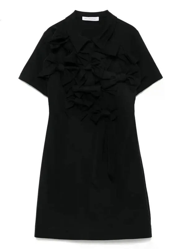 Viktor & Rolf Bow Bouquet Mini Dress - Black