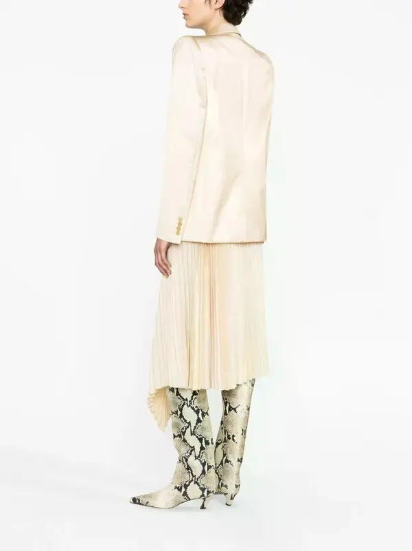 Khaite Nathan Double-breasted Satin Blazer