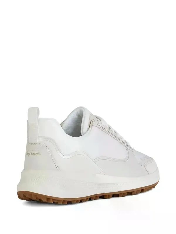 Geox Biela Panelled Lace-up Sneakers