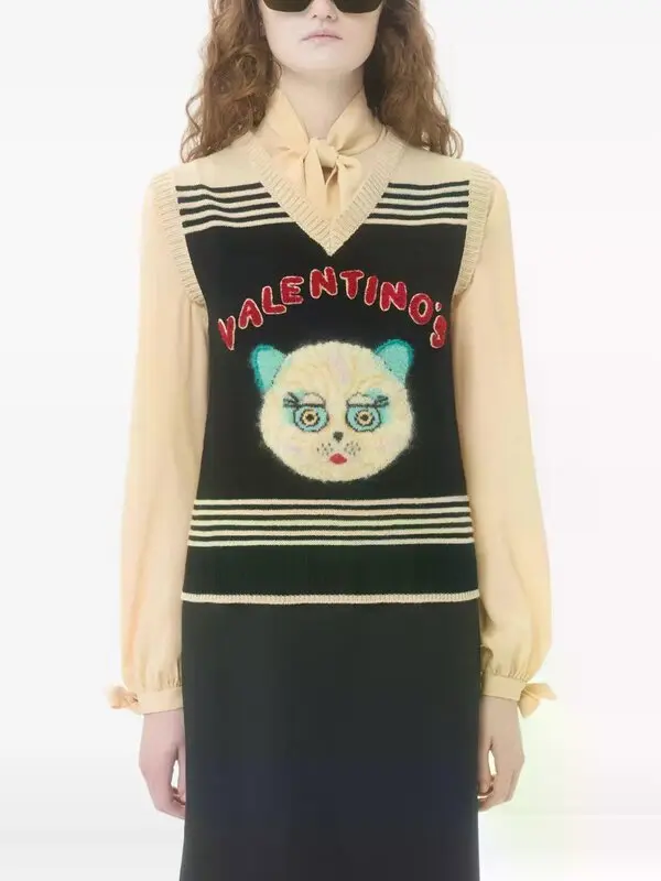 Valentino Garavani Le Chat De La Maison Embroidered Gilet