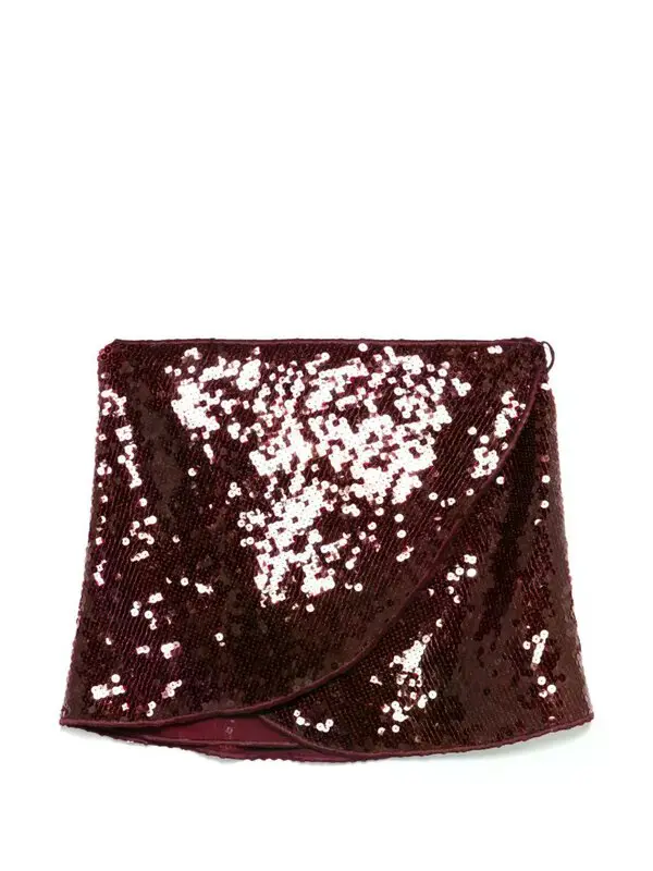 Oseree Sequin Wrap Skirt