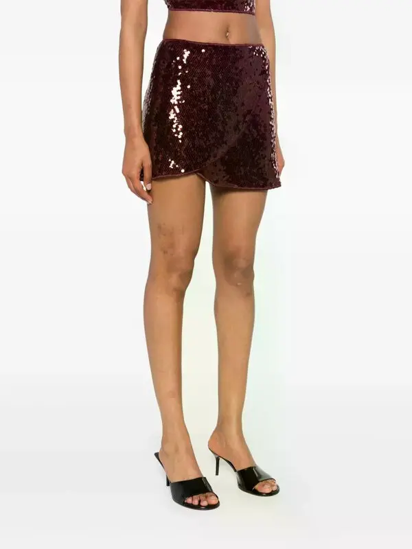 Oseree Sequin Wrap Skirt