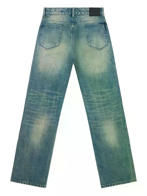 RtA Jonas Jeans Straight Leg Denim With Embroidered Logo