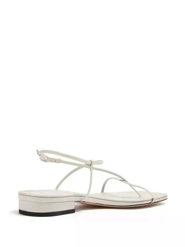 Studio Amelia Cross-front Nappa Leather Sandals - Neutrals