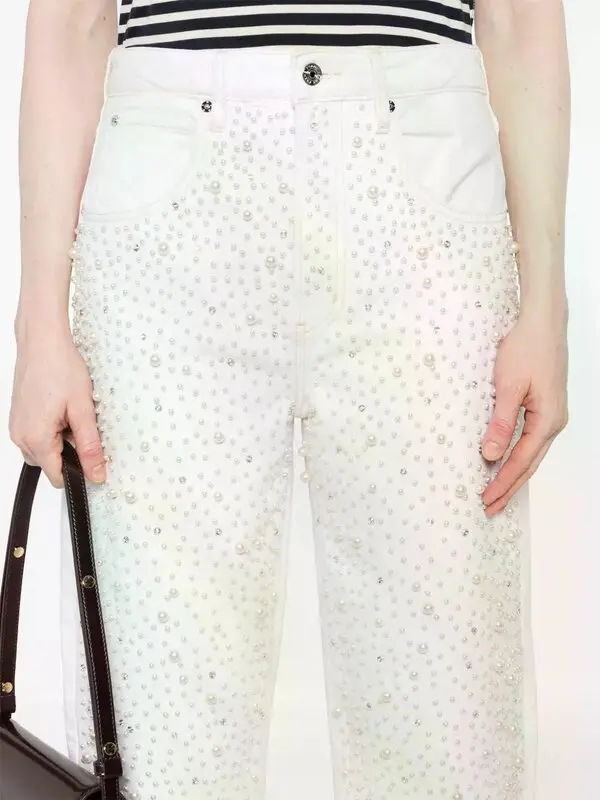 FRAME Embellished Barrel Jeans