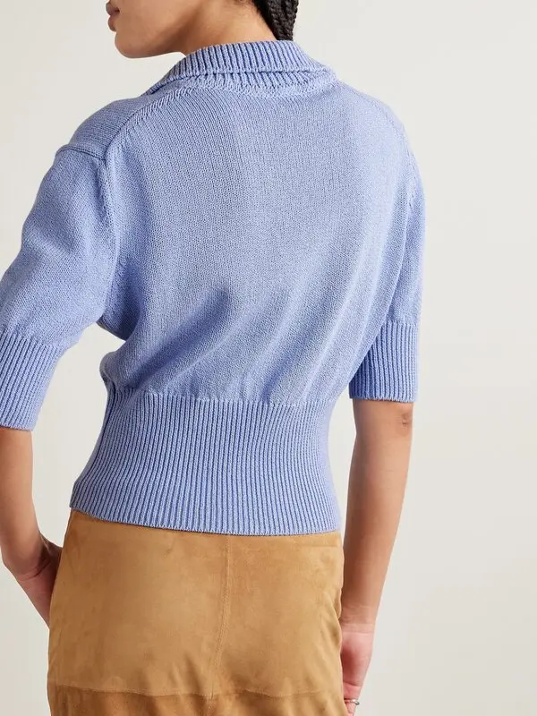 Proenza Schouler Reeve Cotton-blend Polo Sweater