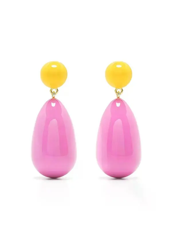 ESHVI Drop-design Earrings - Pink