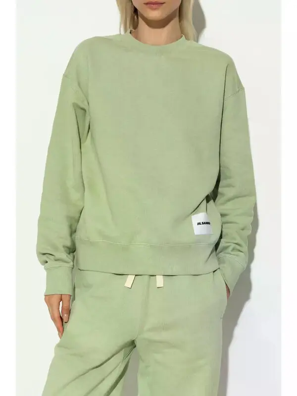 JIL SANDER Cotton Sweatshirt - Green