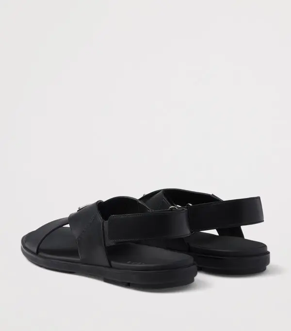 Prada Leather Criss-cross Sandals
