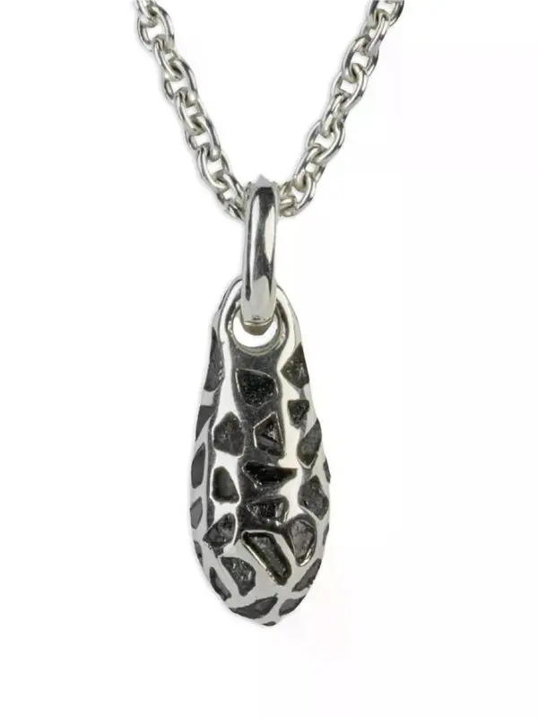 PARTS OF FOUR Sterling Diamond Fragment Teardrop Pendant Necklace - Silver