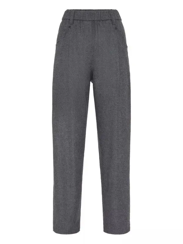 Brunello Cucinelli Tailored Trousers With Elasticated Waistband - Grey