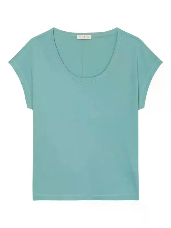 Marc O'polo Scoop Neck Cap Sleeve T-shirt - Blue