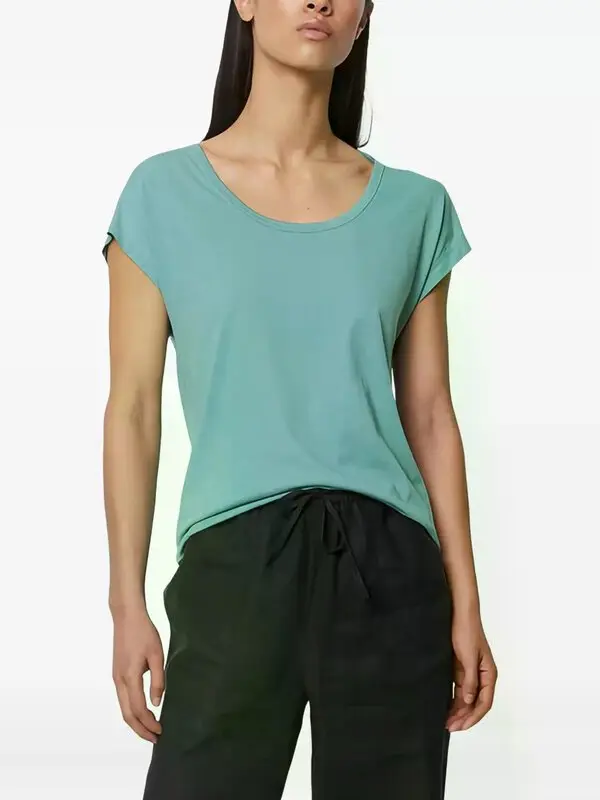Marc O'polo Scoop Neck Cap Sleeve T-shirt - Blue