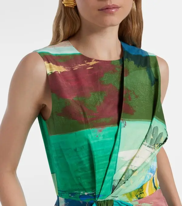 ROKSANDA Nura Bow-detail Cotton Cocktail Dress