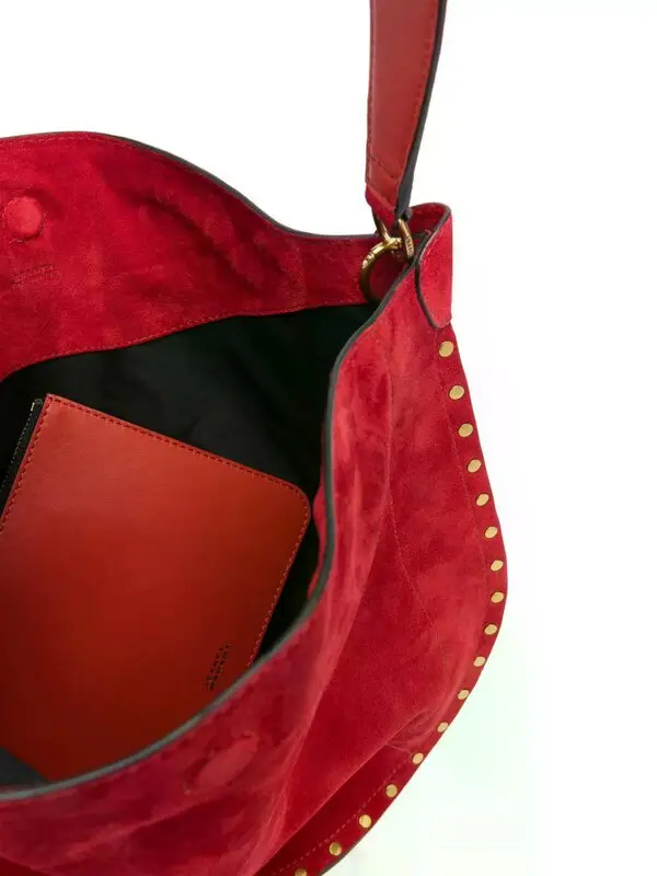 Isabel Marant Étoile Oskan Suede Calfskin Leather Shoulder Bag
