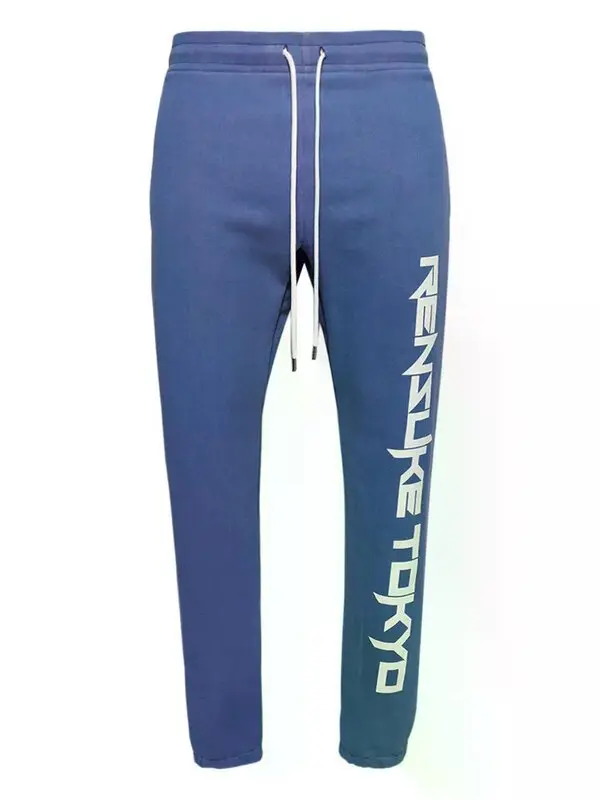 RENSUKE TOKYO Drawstring-cuffed Cotton Tracksuit Bottoms