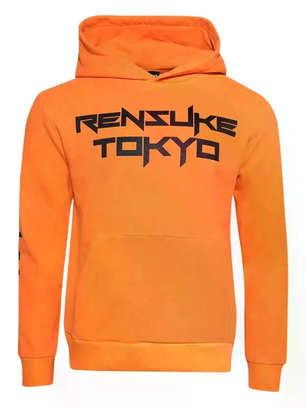 RENSUKE TOKYO Logo-print Cotton Hoodie - Orange