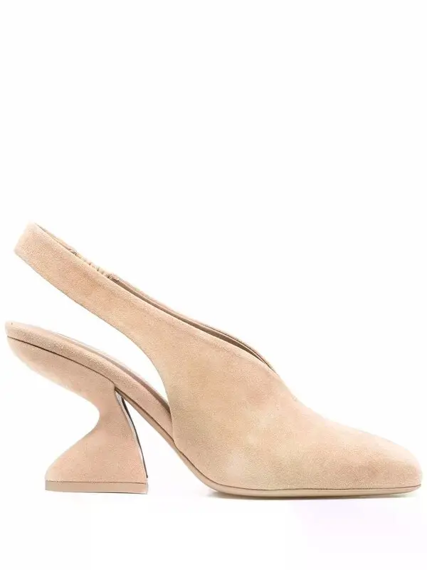 FERRAGAMO Sculptural Heel Slingback Pumps