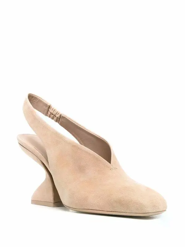 FERRAGAMO Sculptural Heel Slingback Pumps